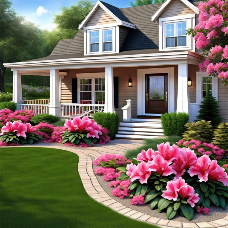 15 Stunning Front House Azalea Landscape Design Ideas