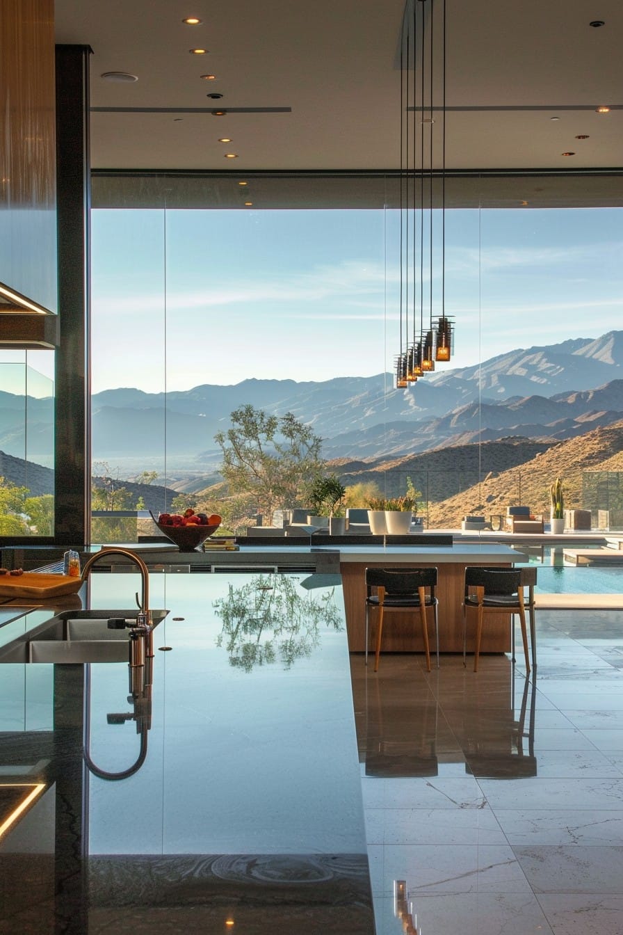 75 Stunning Mountain Home Kitchens with Panoramic Views