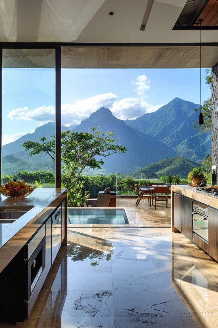 75 Stunning Mountain Home Kitchens with Panoramic Views