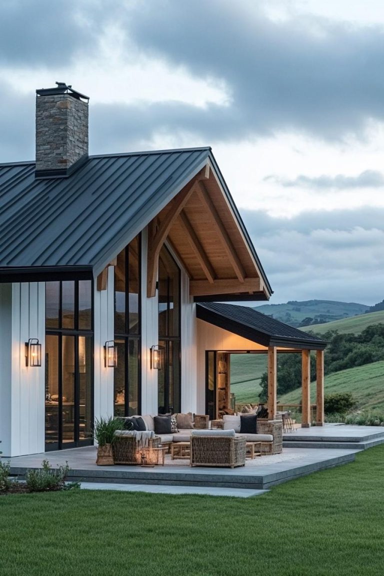 40 Stunning L-Shaped Modern Farmhouses