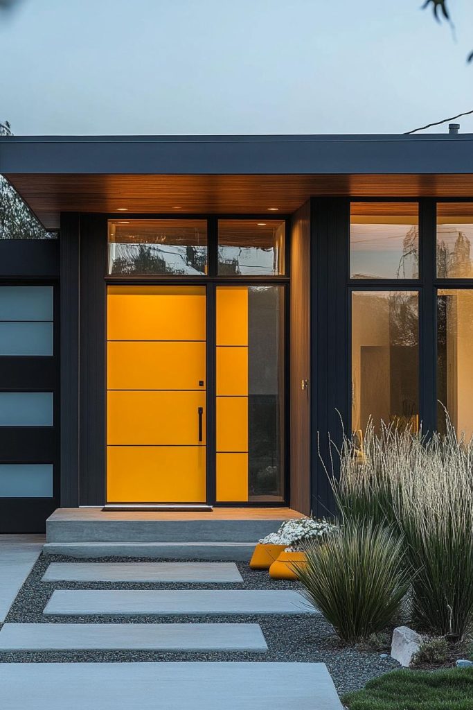 35 Striking Modern Houses with Yellow Door