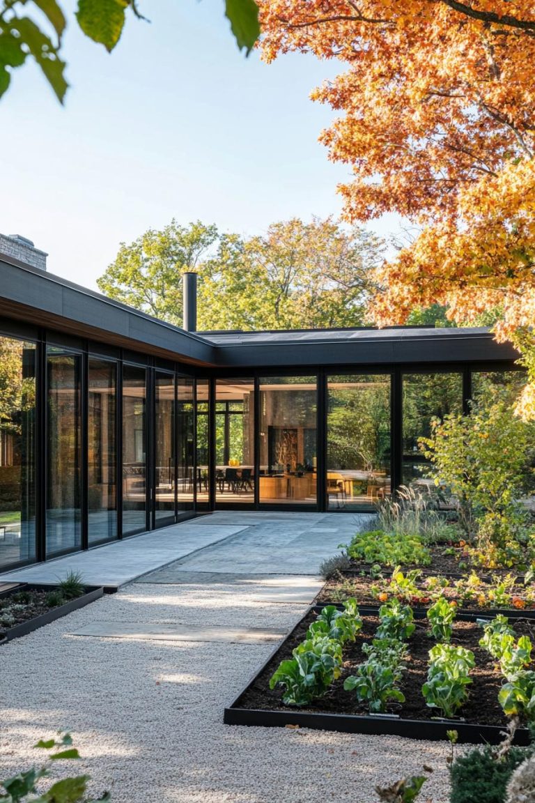 40 Stunning L-Shaped Modern Farmhouses