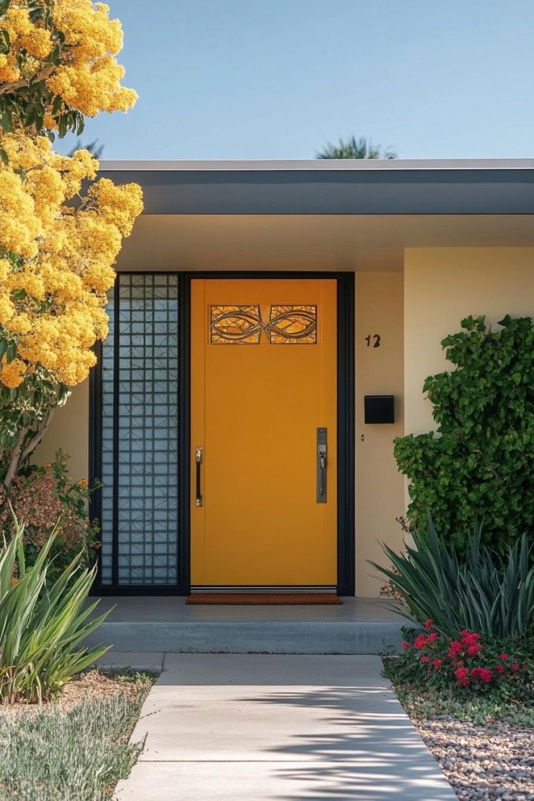35 Striking Modern Houses with Yellow Door