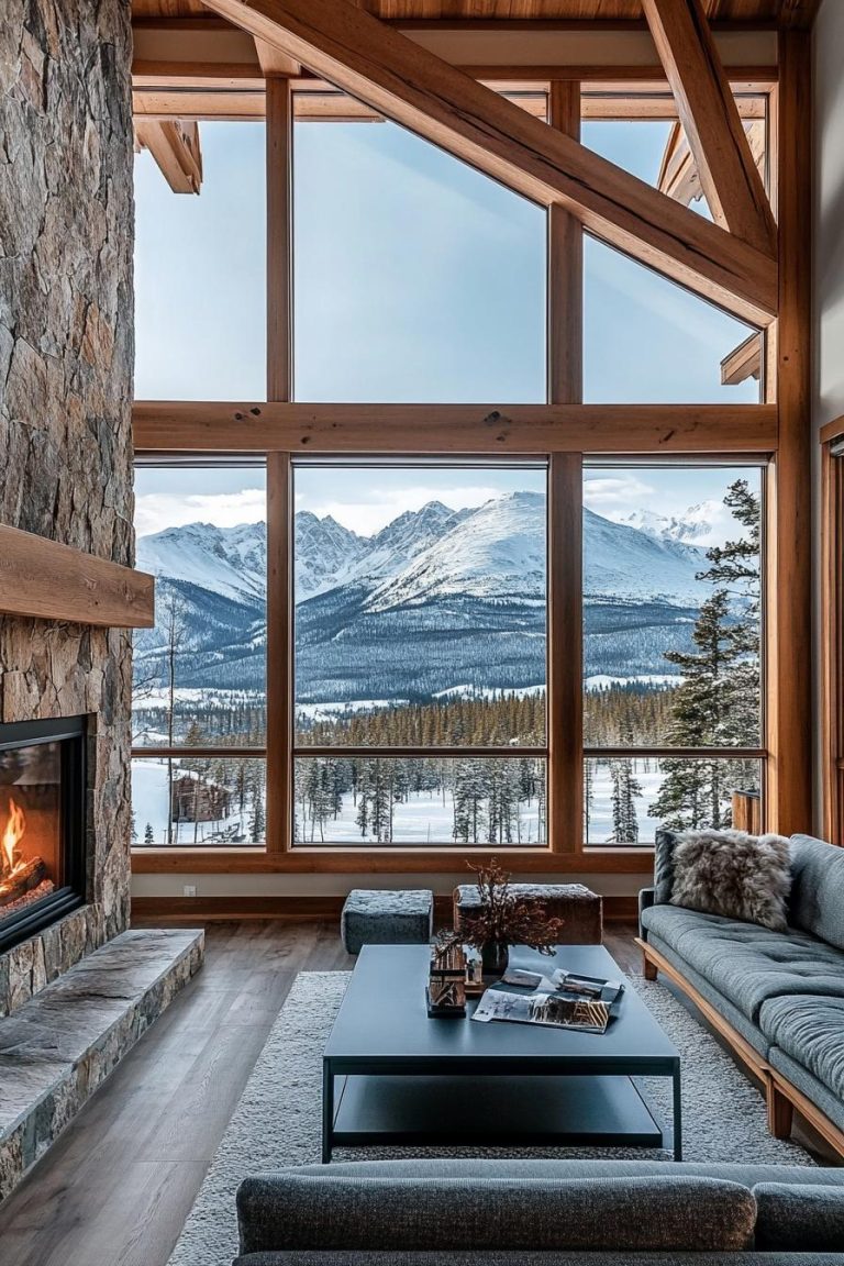 40 Coziest Mountain Homes With Stone Fireplaces