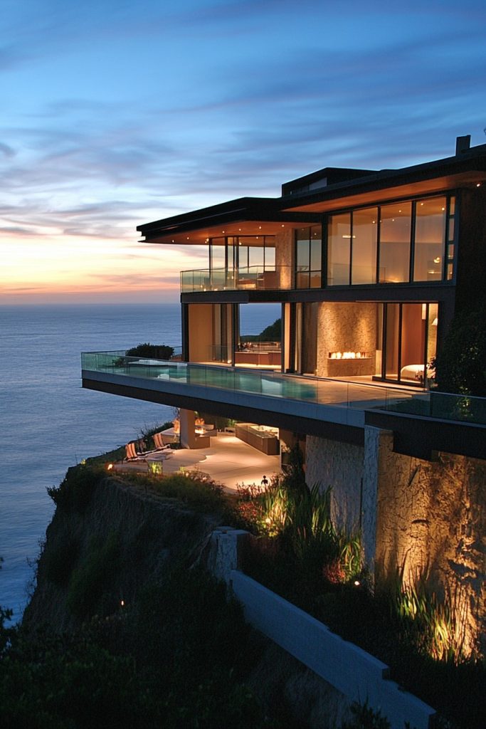 41 Jaw-Dropping Modern Houses on the Cliff Ideas