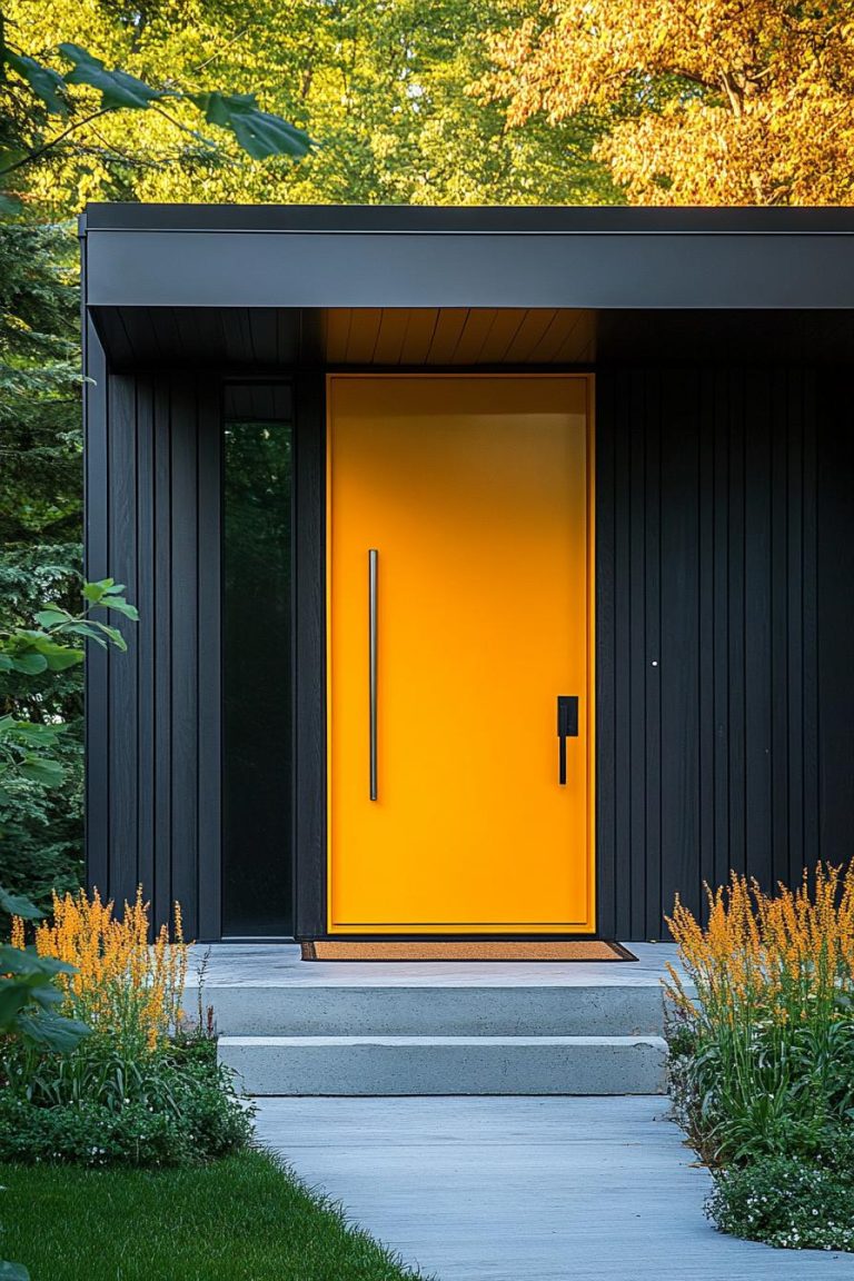 35 Striking Modern Houses with Yellow Door