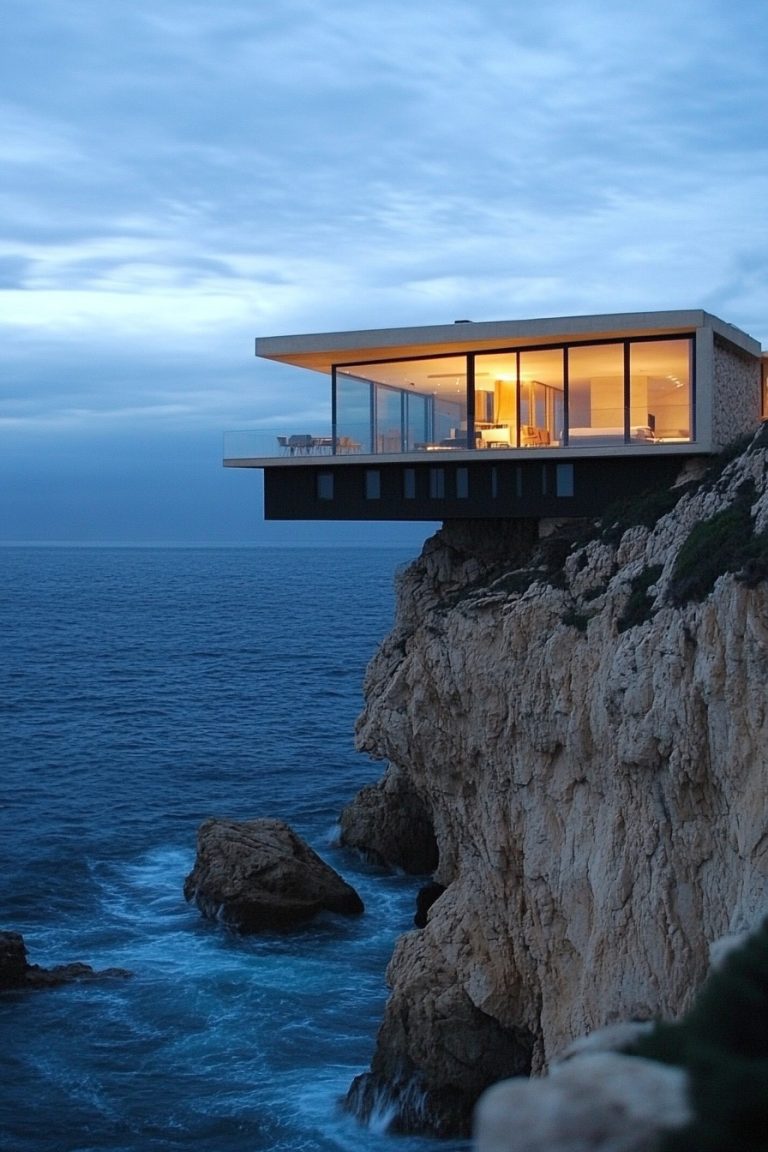 41 Jaw-Dropping Modern Houses on the Cliff Ideas