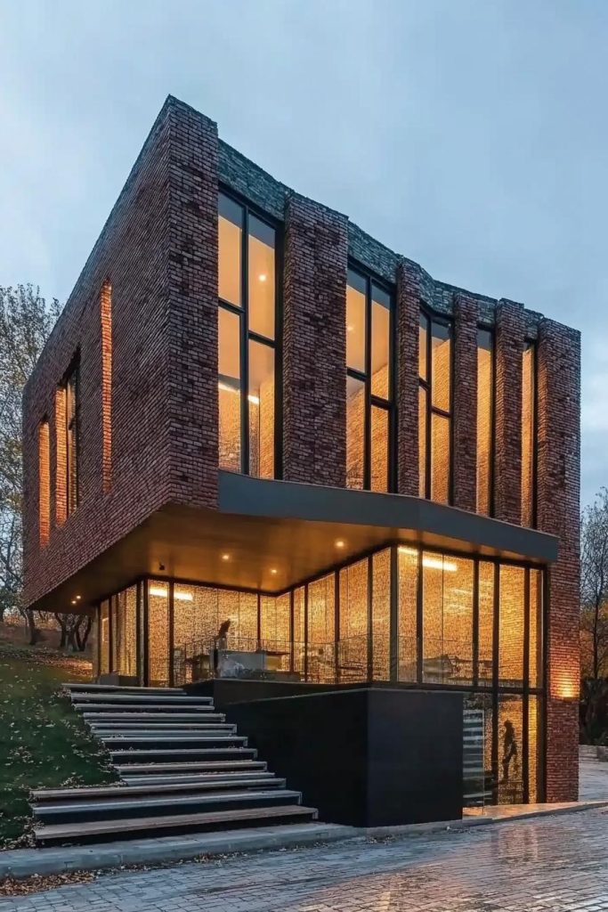 50 Brick Facade Houses with a Rustic Yet Modern Look