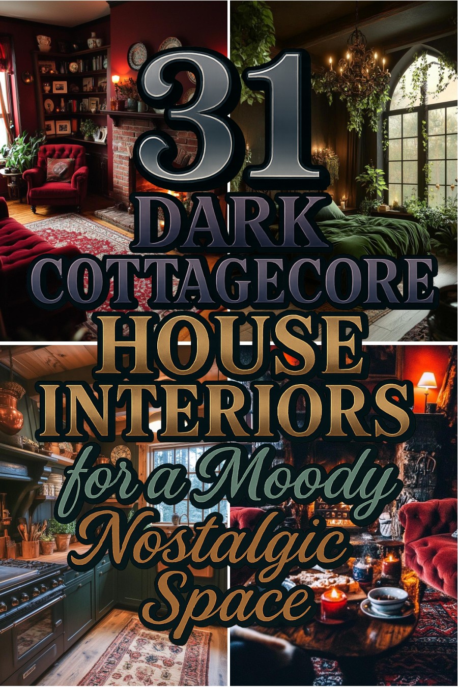 31 Dark Cottagecore House Interiors for a Moody Nostalgic Space