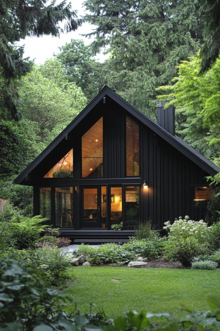 46 Bold Black Cottages That Prove Dark Can Be Cozy
