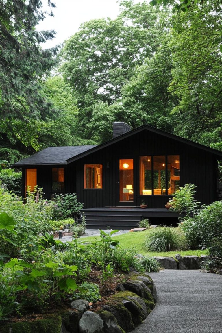 46 Bold Black Cottages That Prove Dark Can Be Cozy
