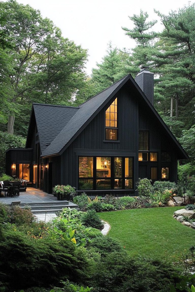 46 Bold Black Cottages That Prove Dark Can Be Cozy