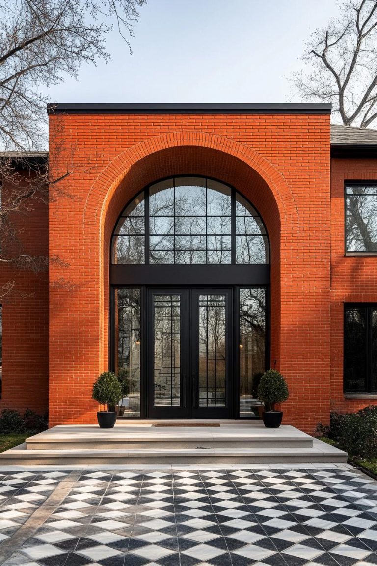 73 Orange Brick Houses That Pair Perfectly with Wood & Greenery