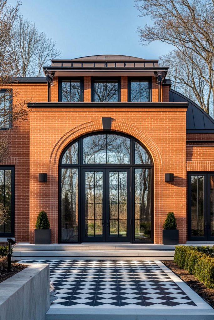 73 Orange Brick Houses That Pair Perfectly with Wood & Greenery