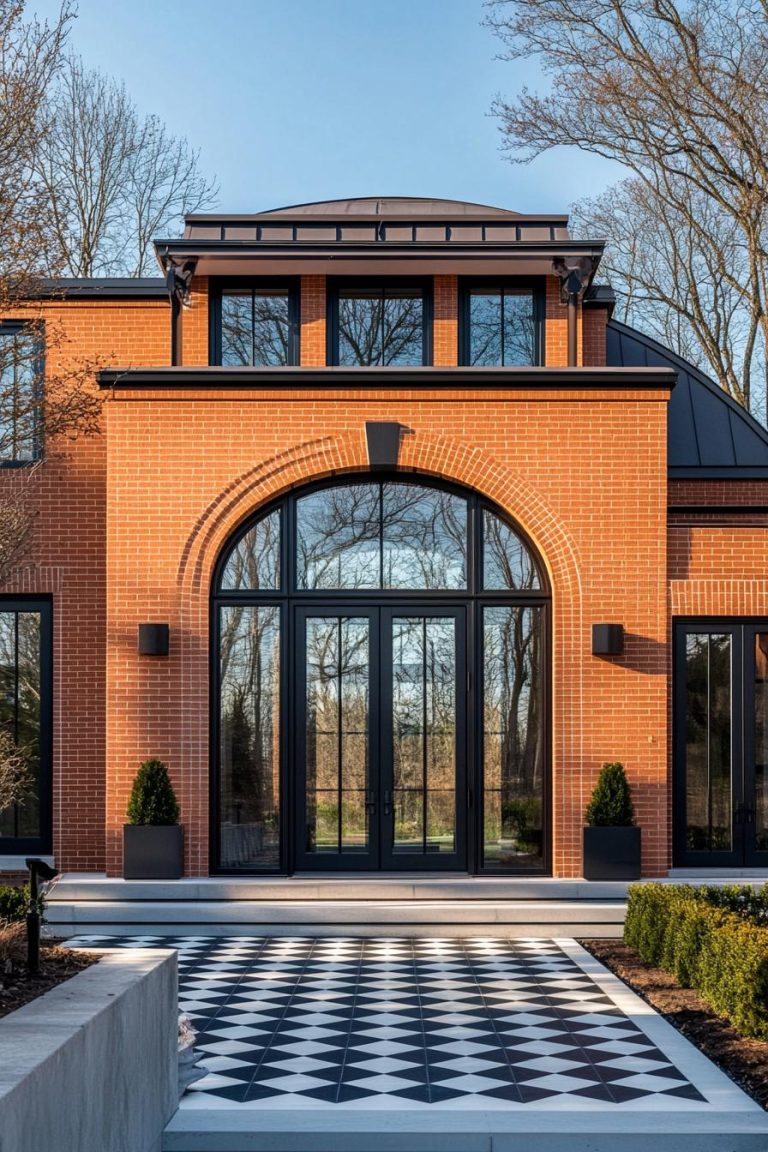 73 Orange Brick Houses That Pair Perfectly with Wood & Greenery