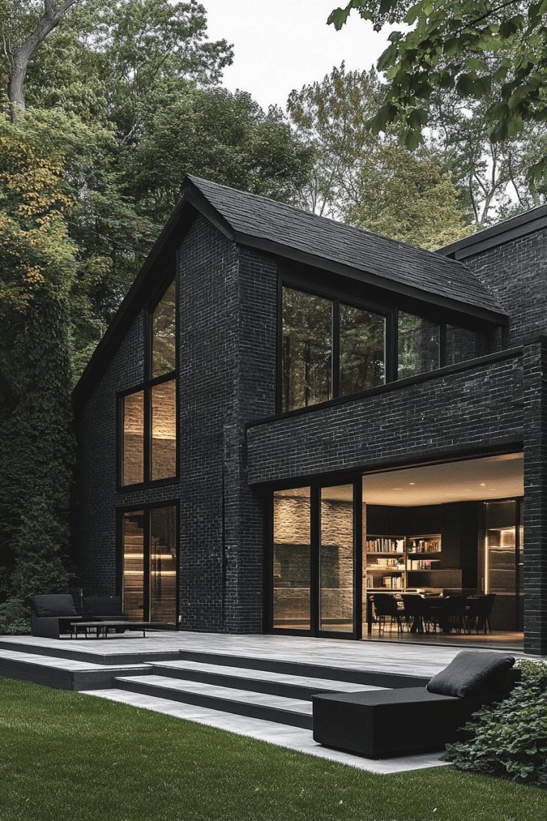 76 Black Brick Houses with Serious Curb Appeal