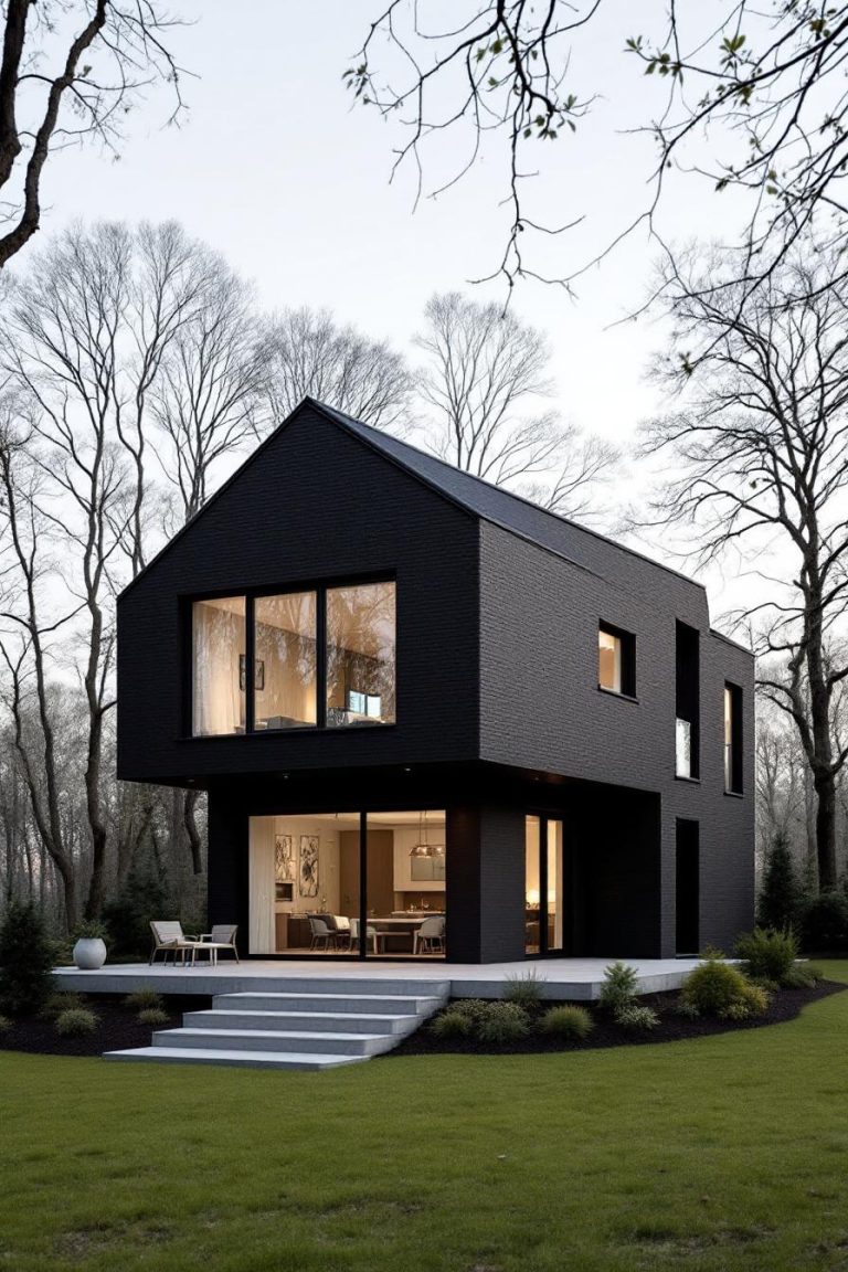 76 Black Brick Houses with Serious Curb Appeal