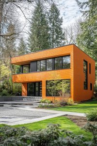 73 Orange Brick Houses That Pair Perfectly with Wood & Greenery