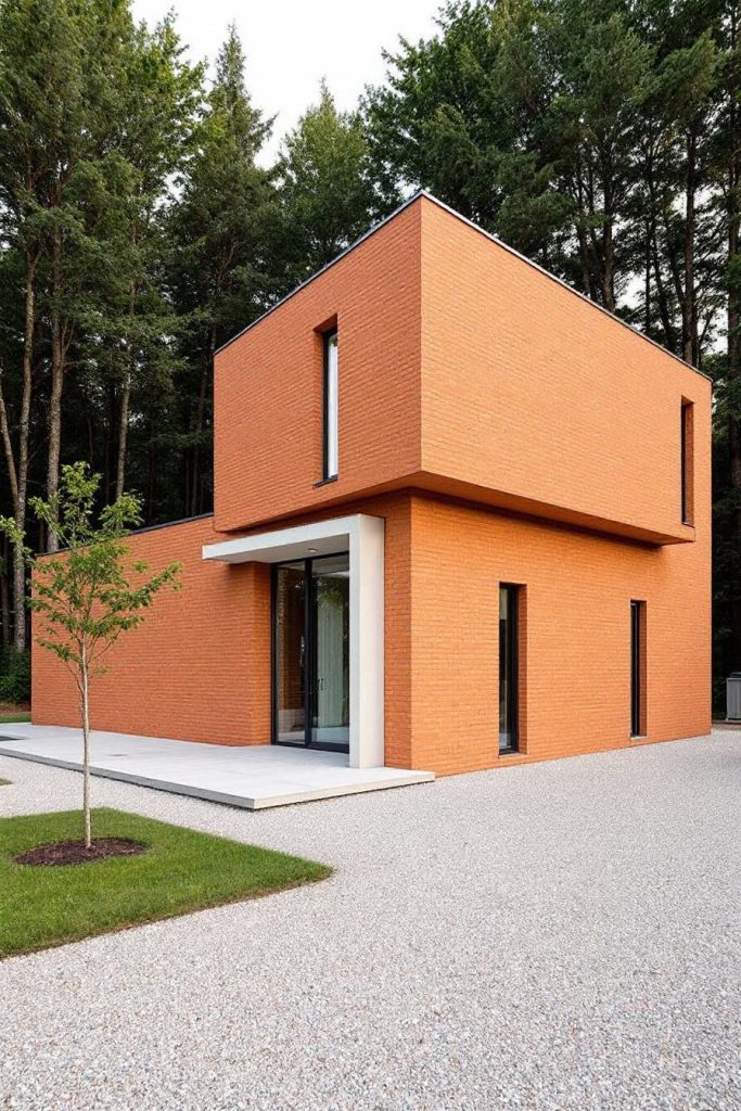 73 Orange Brick Houses That Pair Perfectly with Wood & Greenery