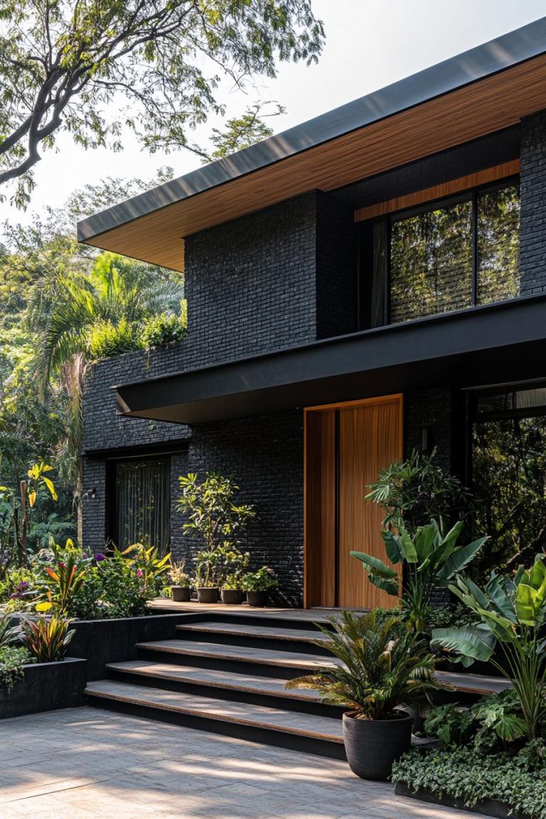 76 Black Brick Houses with Serious Curb Appeal