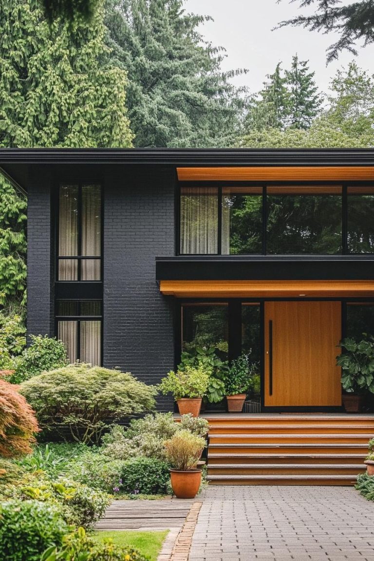 76 Black Brick Houses with Serious Curb Appeal