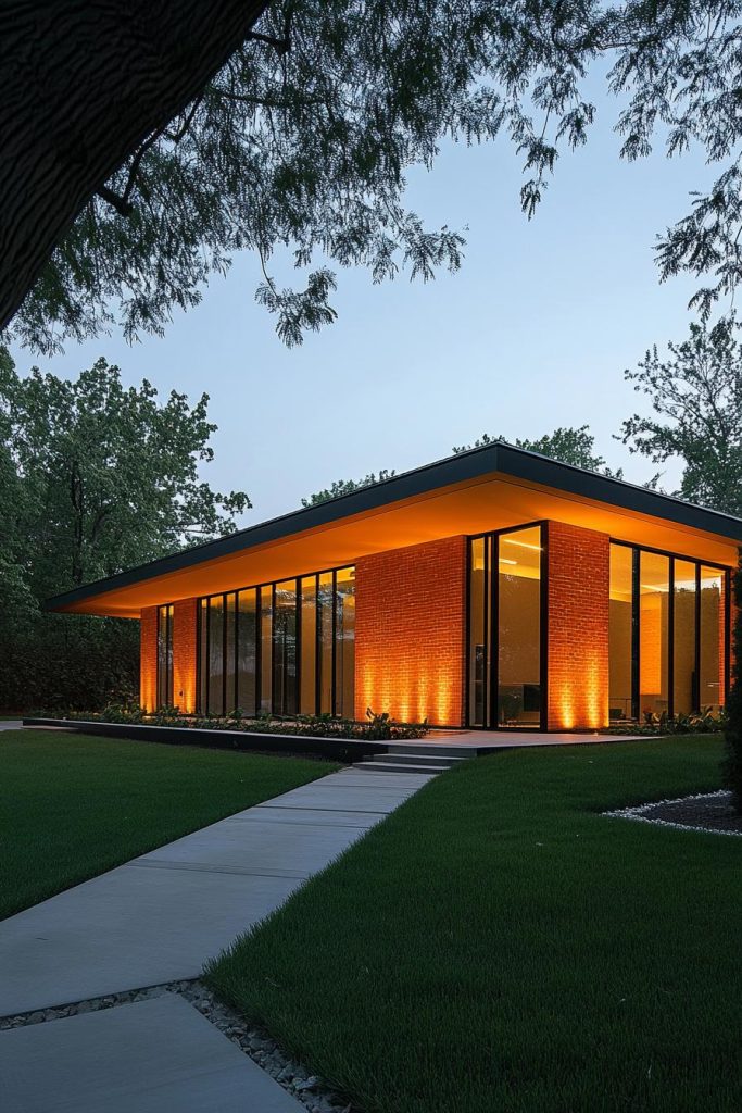 73 Orange Brick Houses That Pair Perfectly with Wood & Greenery