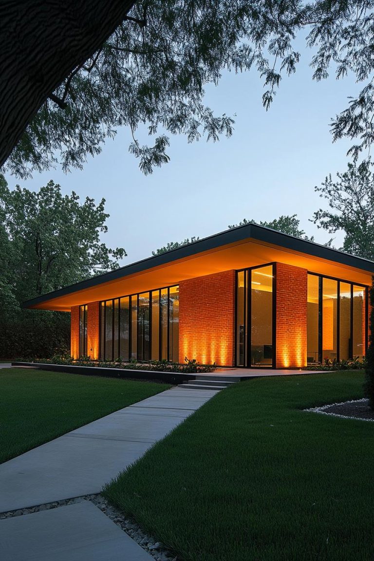 73 Orange Brick Houses That Pair Perfectly with Wood & Greenery