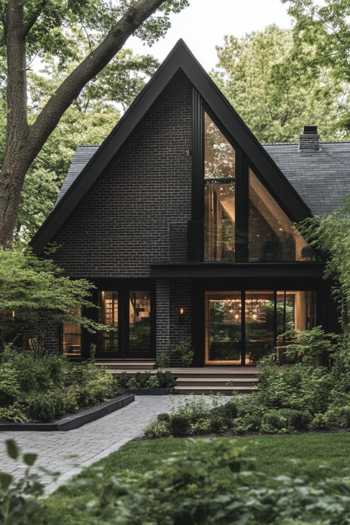 76 Black Brick Houses with Serious Curb Appeal