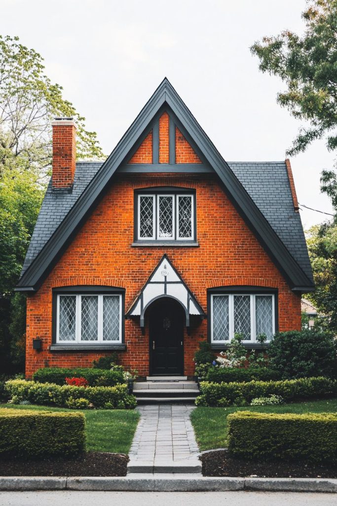 73 Orange Brick Houses That Pair Perfectly with Wood & Greenery