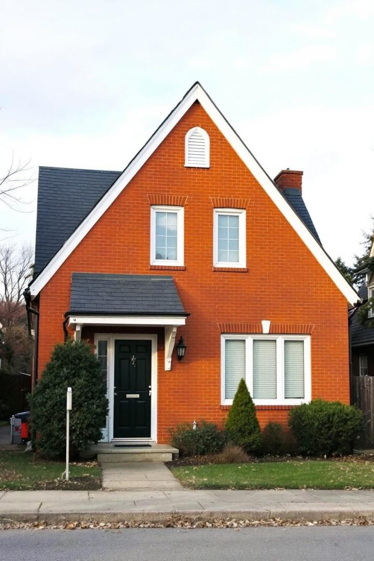 73 Orange Brick Houses That Pair Perfectly with Wood & Greenery