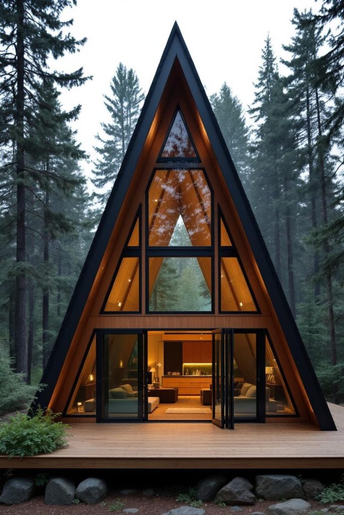 30 A-frame Cottage Designs Blending Adventure and Comfort