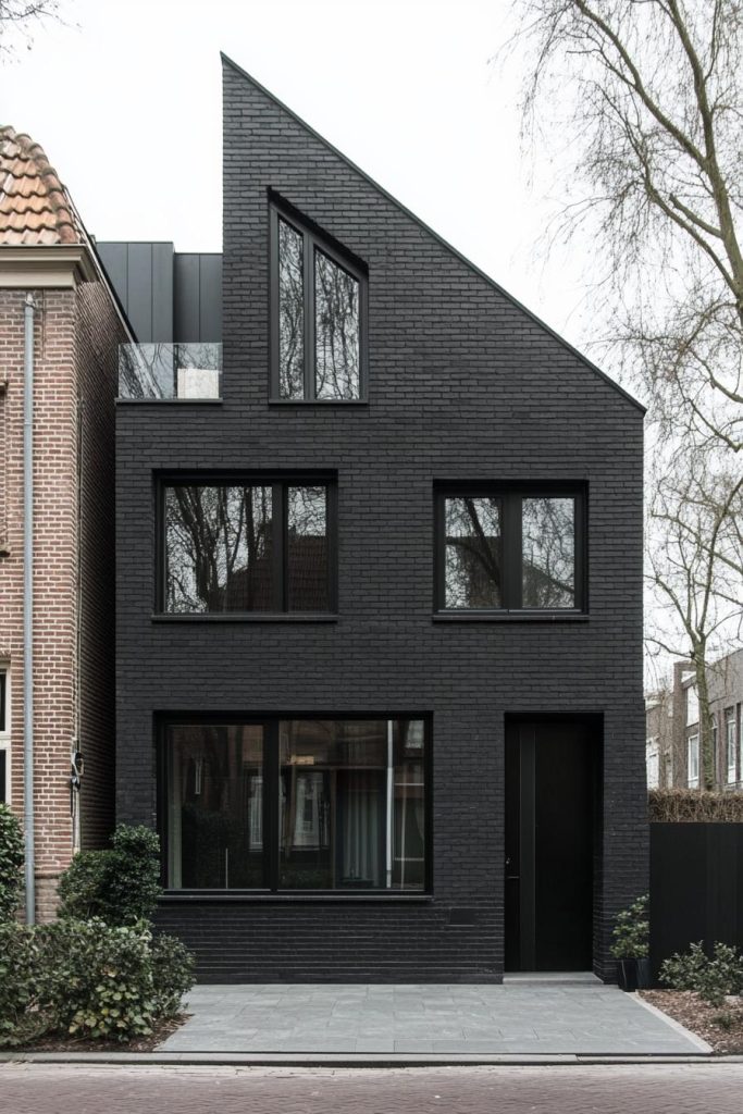 76 Black Brick Houses with Serious Curb Appeal