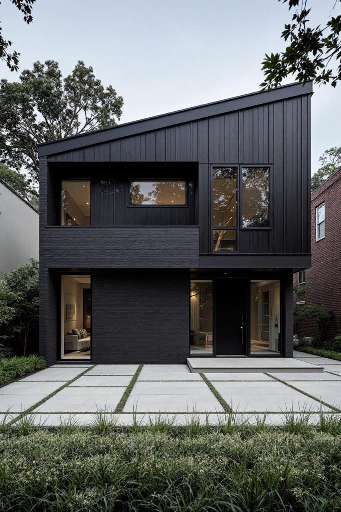 76 Black Brick Houses with Serious Curb Appeal