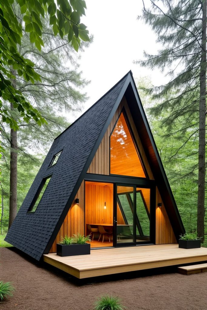 13 Modern Tiny A-frame Houses with Big Personality