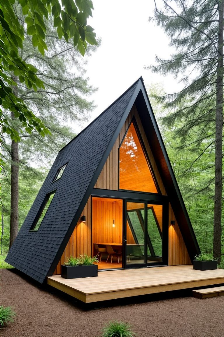 13 Modern Tiny A-frame Houses with Big Personality