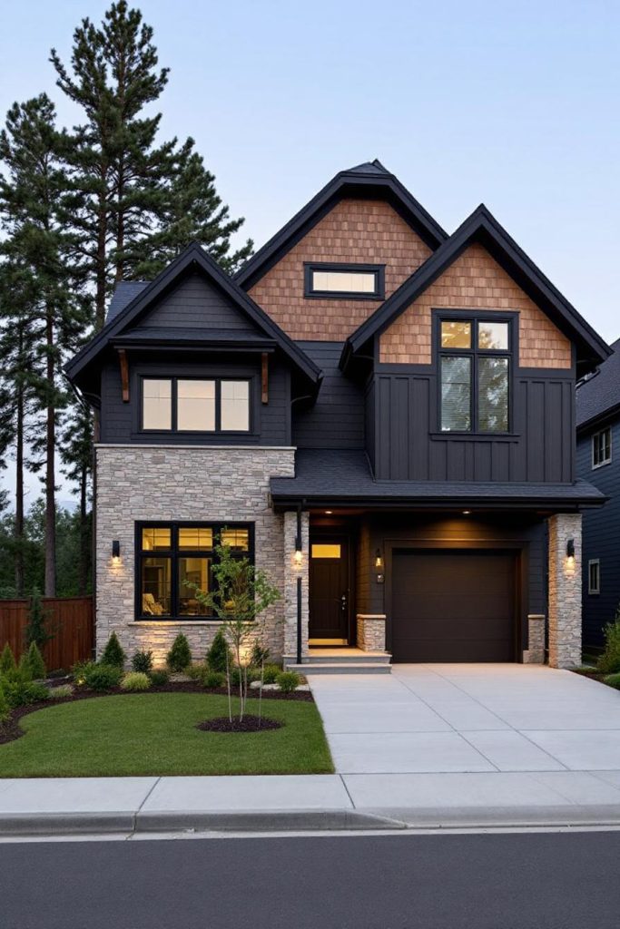 34 Dark House Exterior Designs Wrapped in Deep Rich Tones