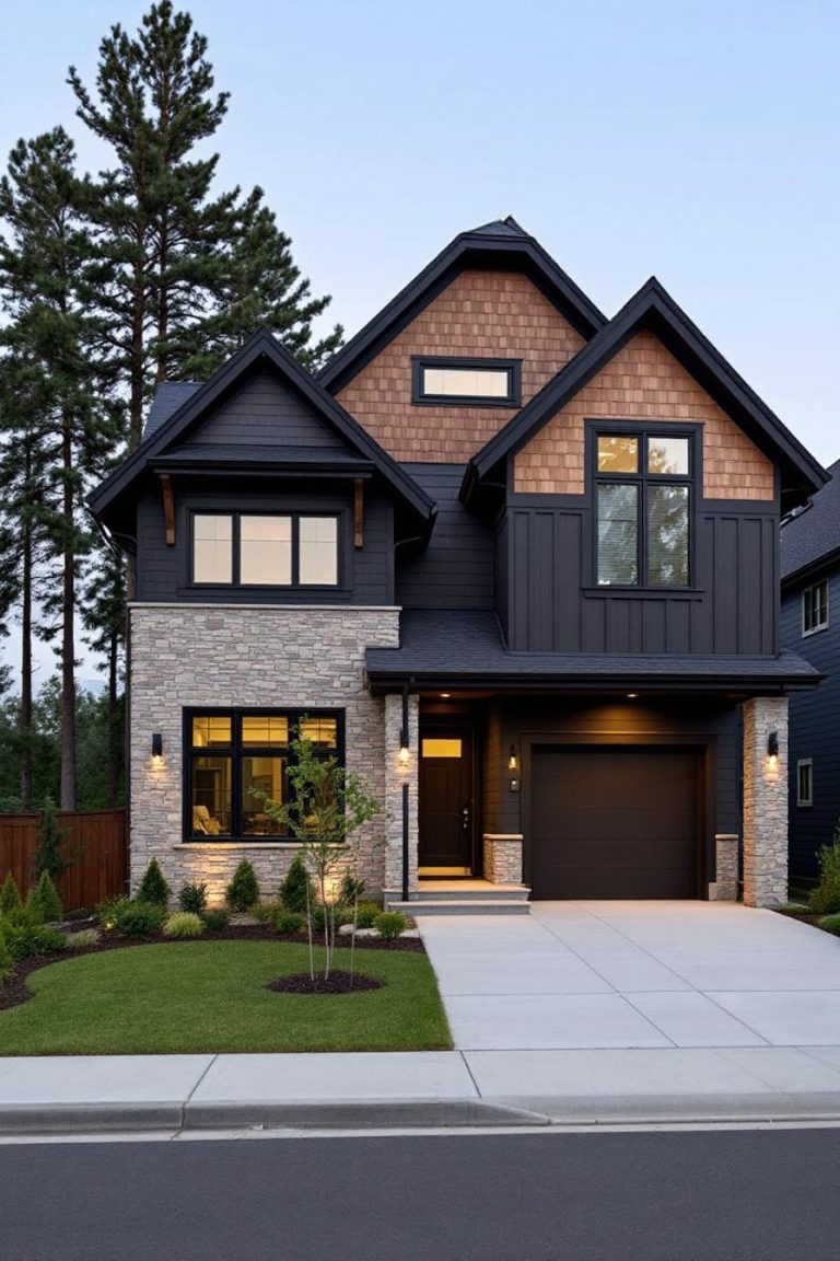 34 Dark House Exterior Designs Wrapped in Deep Rich Tones