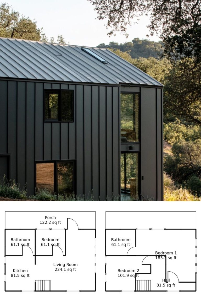 Metallic Maverick Manor: Small Metal House Floor Plans