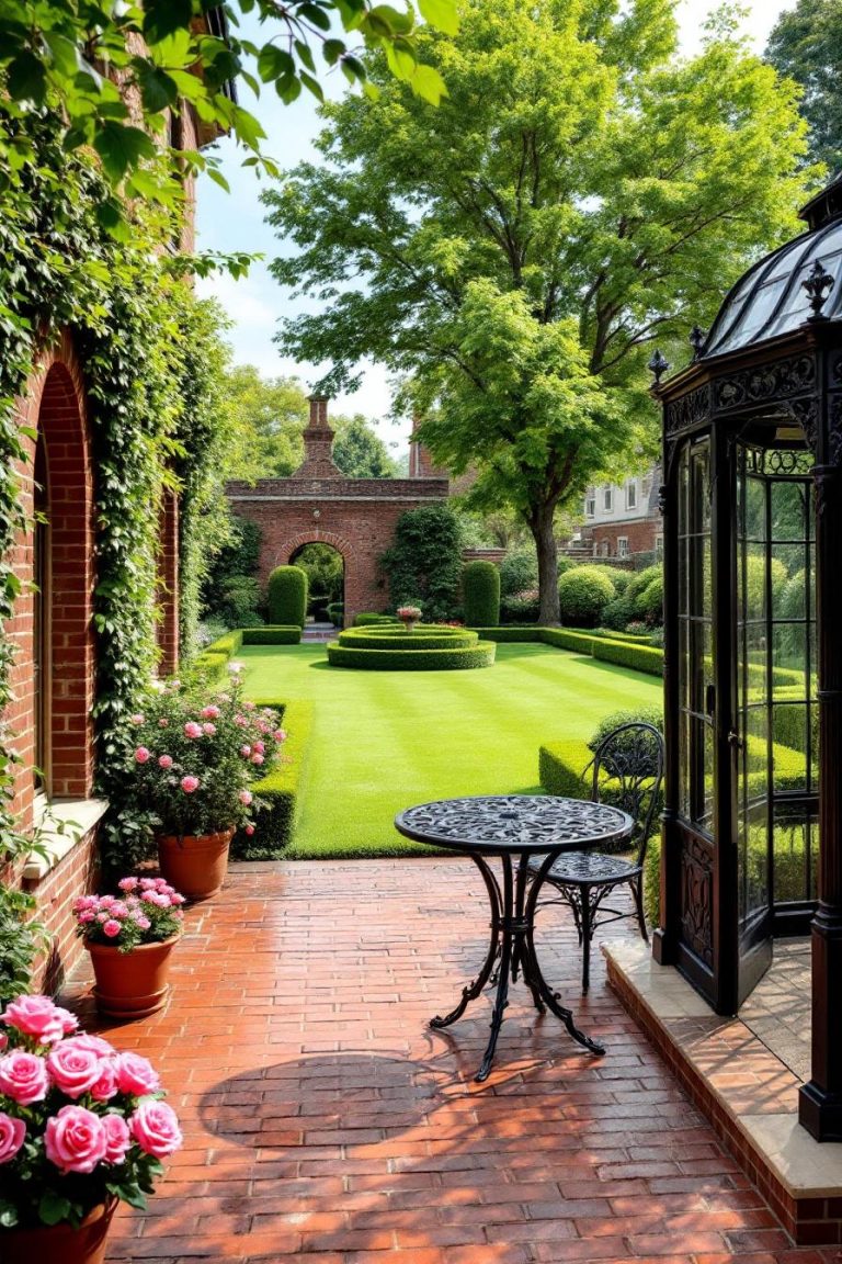 22 English Courtyard Designs That Will Make Your Neighbors Green With Envy