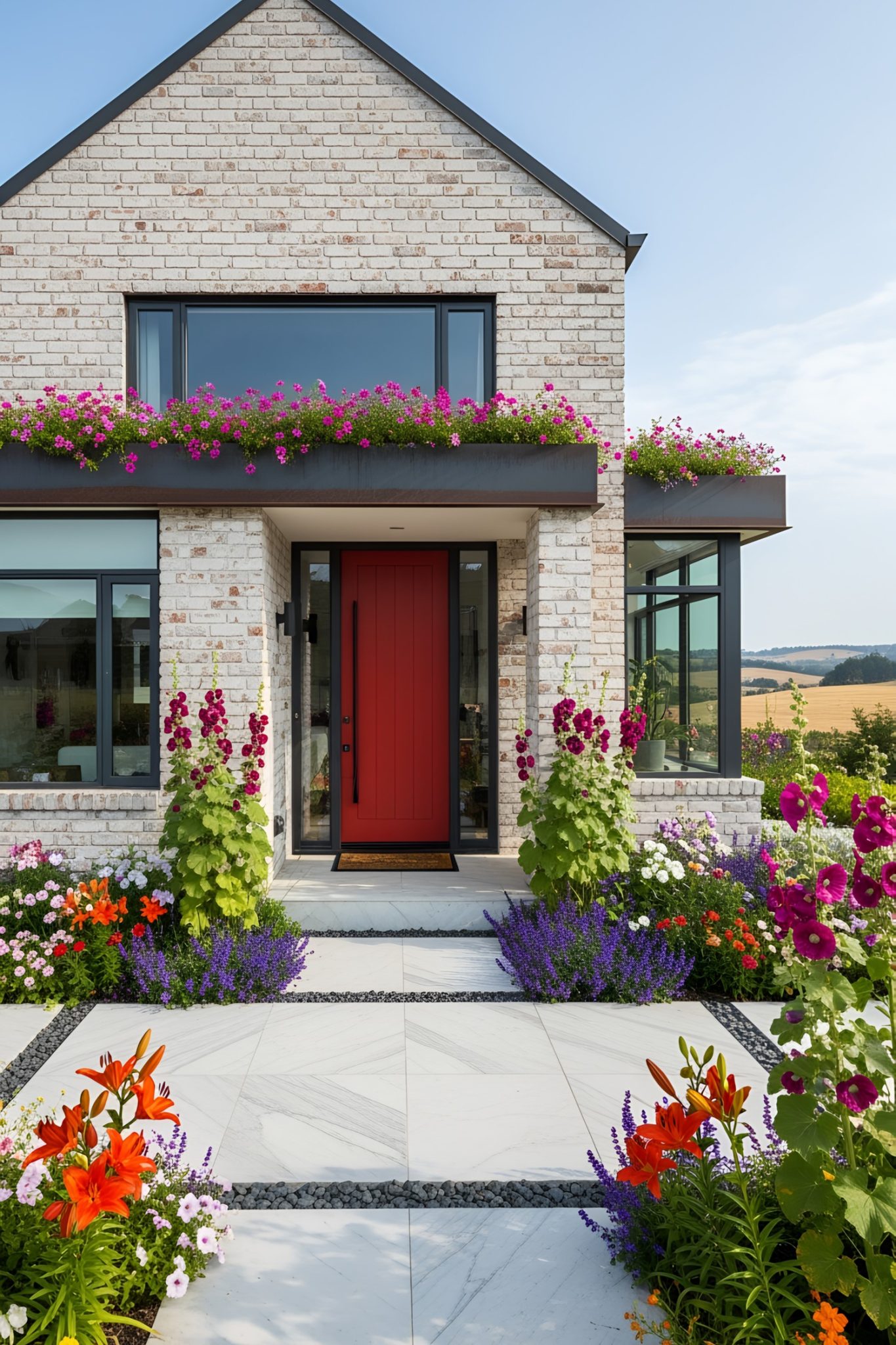 21 Modern House Designs with Built-In Flower Boxes That Bloom with Style