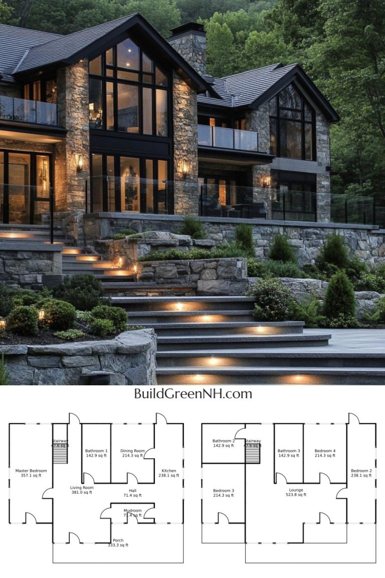 Rustic Luxury Retreat: Modern Mansion Floor Plans