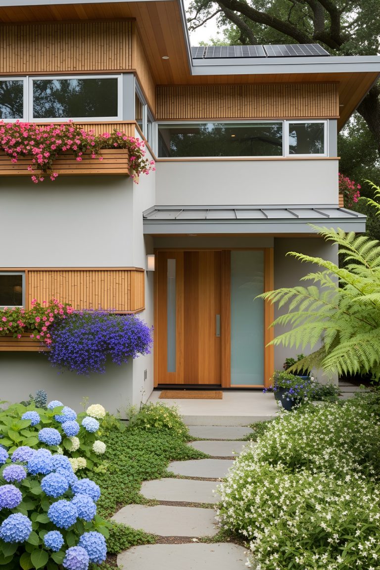 21 Modern House Designs with Built-In Flower Boxes That Bloom with Style