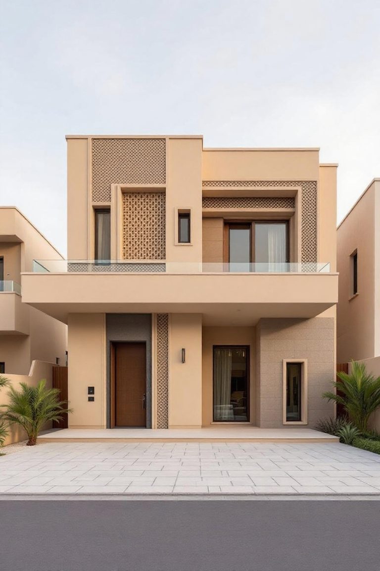 Desert Dwelling with Geometric Grace: Mediterranean House Floor Plans
