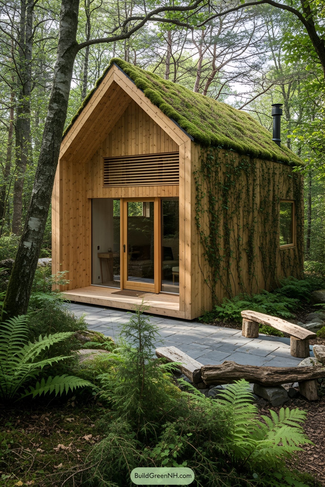 24 Small Forest Houses With Mossy Roofs and Camouflage