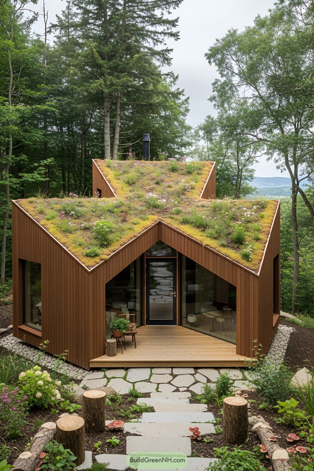 24 Small Forest Houses With Mossy Roofs and Camouflage