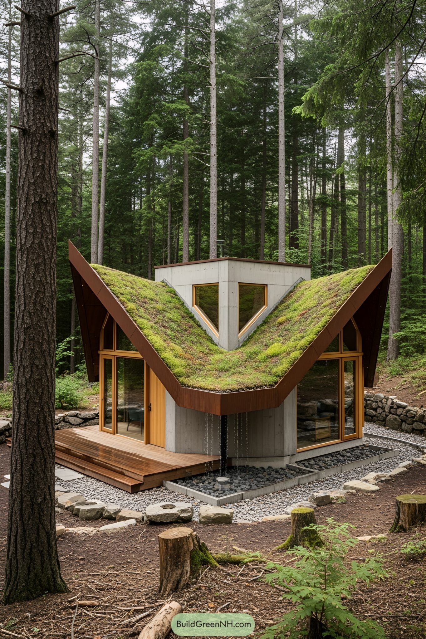 24 Small Forest Houses With Mossy Roofs and Camouflage