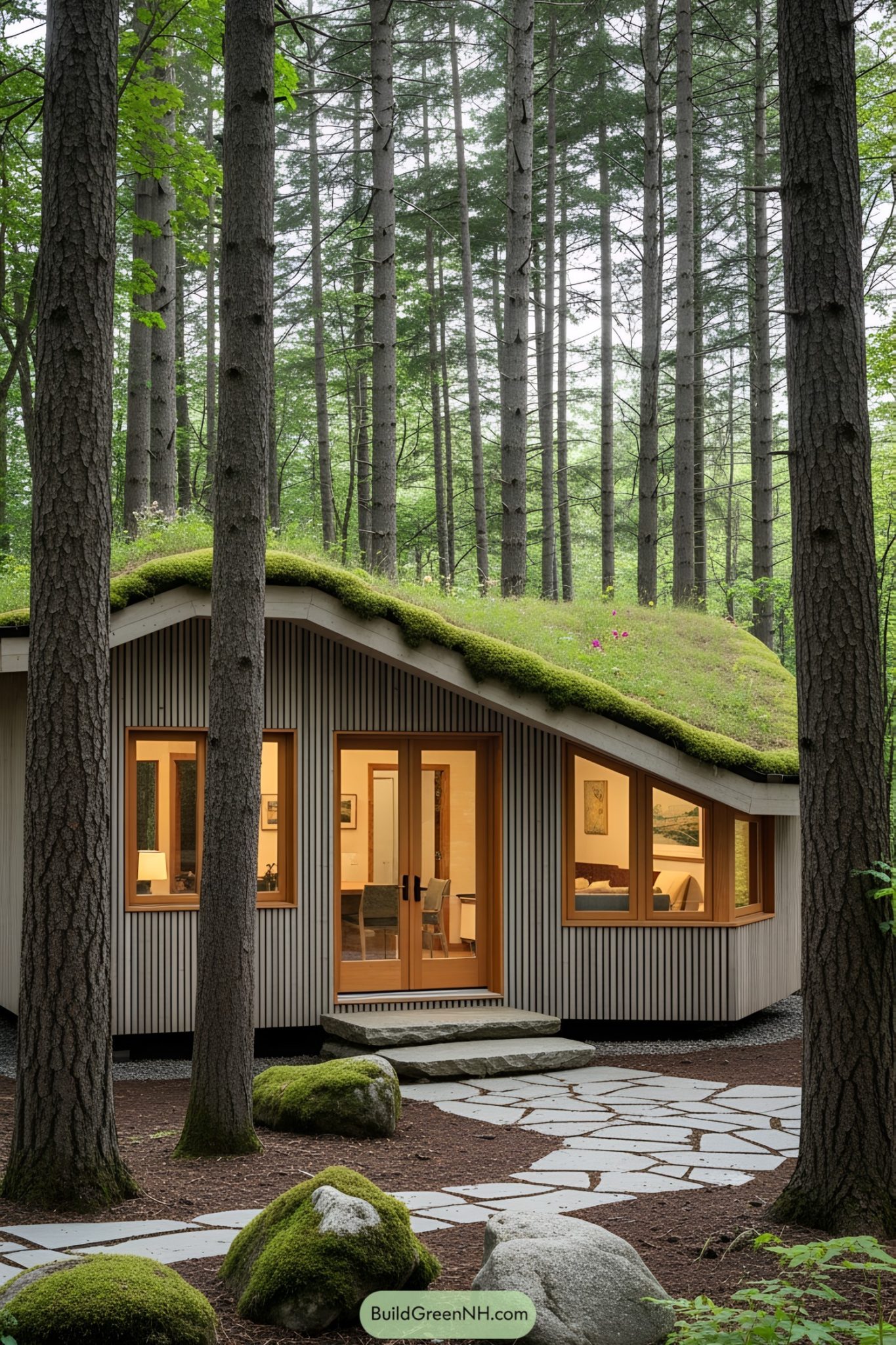 24 Small Forest Houses With Mossy Roofs and Camouflage