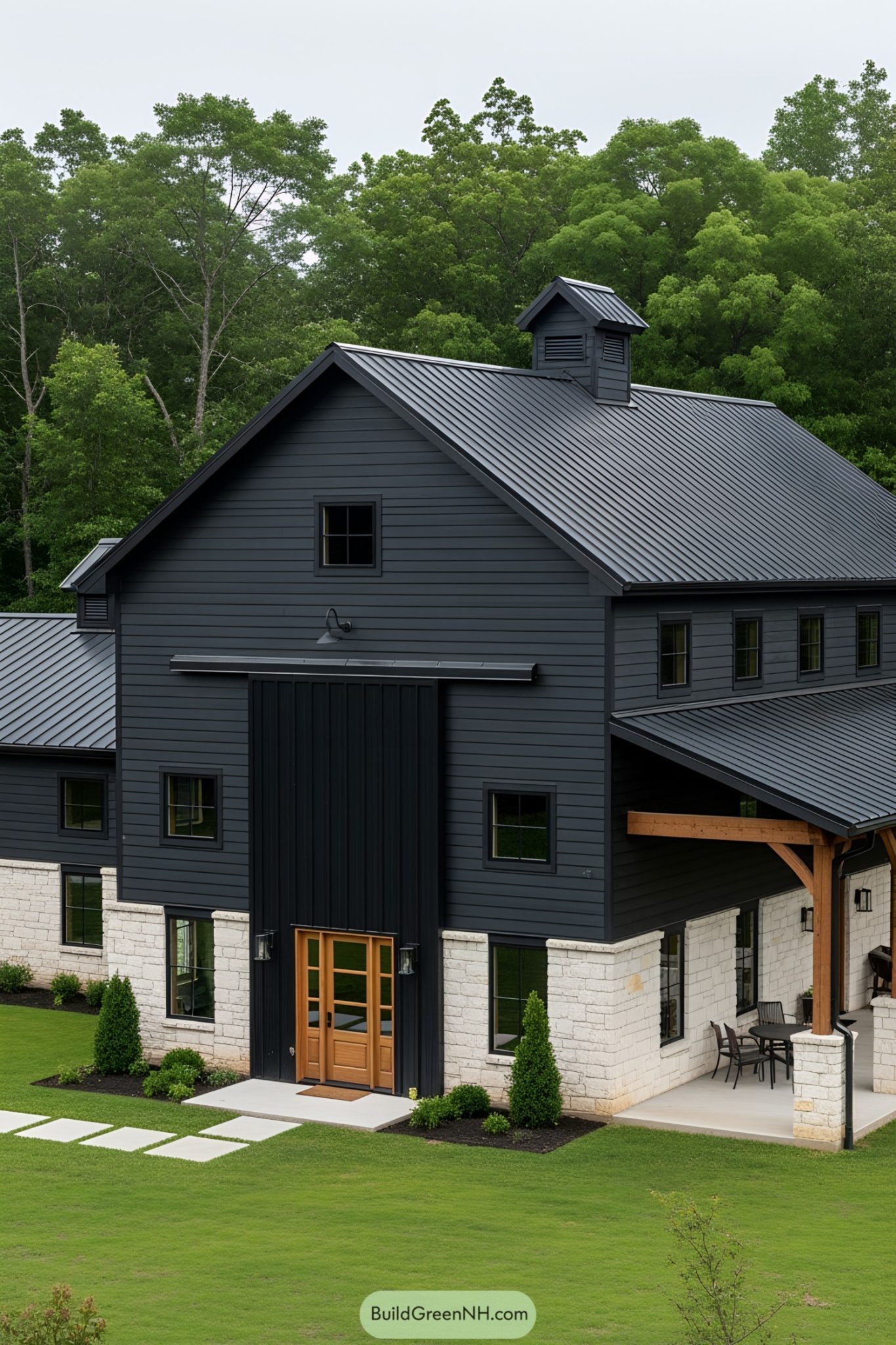 15 Black Barndominiums With Rock Siding That Rock Your World