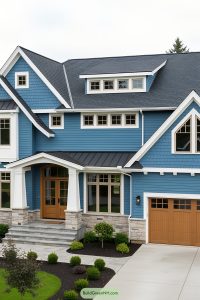 22 Blue Suburban Houses That Will Paint Your World Happy