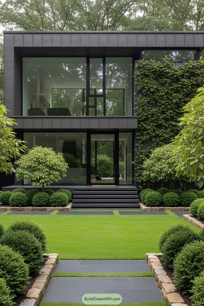 24 Modern Houses With Black Windows That Wow